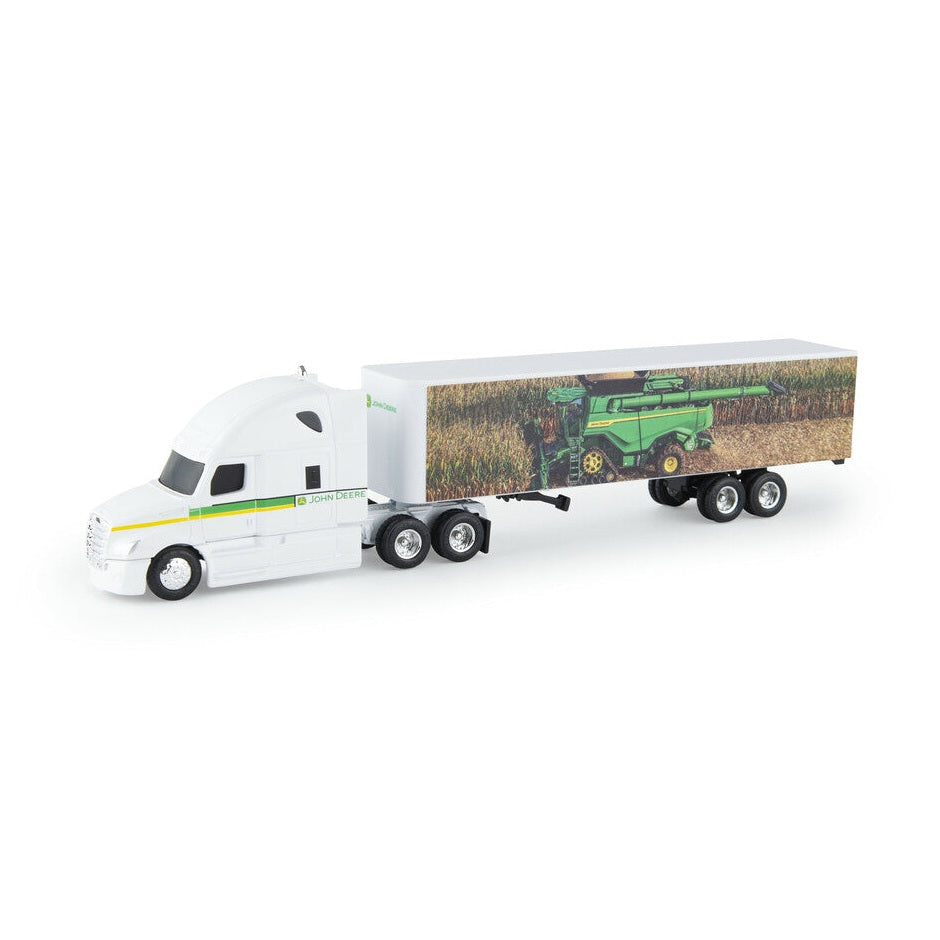1:64 John Deere Semi Truck with X9 Combine Graphics Replica Toy